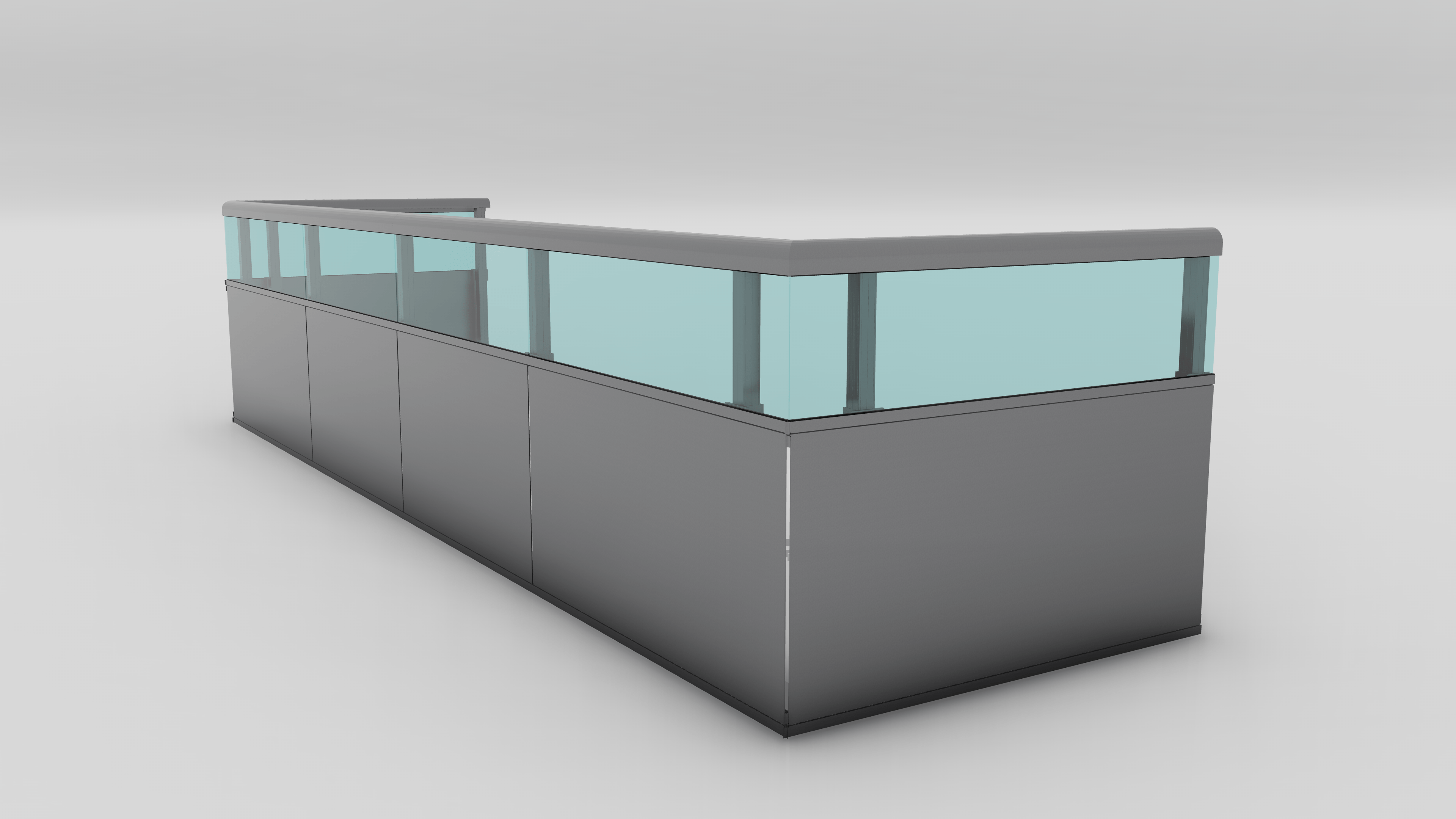 LRGP-0002 Side Mounted 1/3 Glass & 2/3 Aluminum Panel Railing – Link ...