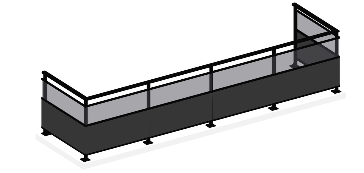 LRGP-1001-A Top Mounted Glass & Aluminum Panel Railing (Welded) – Link ...